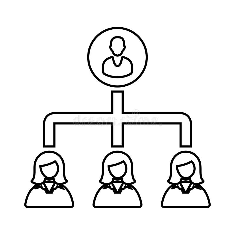 Hierarchy, Structure, Organization Outline Icon. Line Art Vector Stock ...