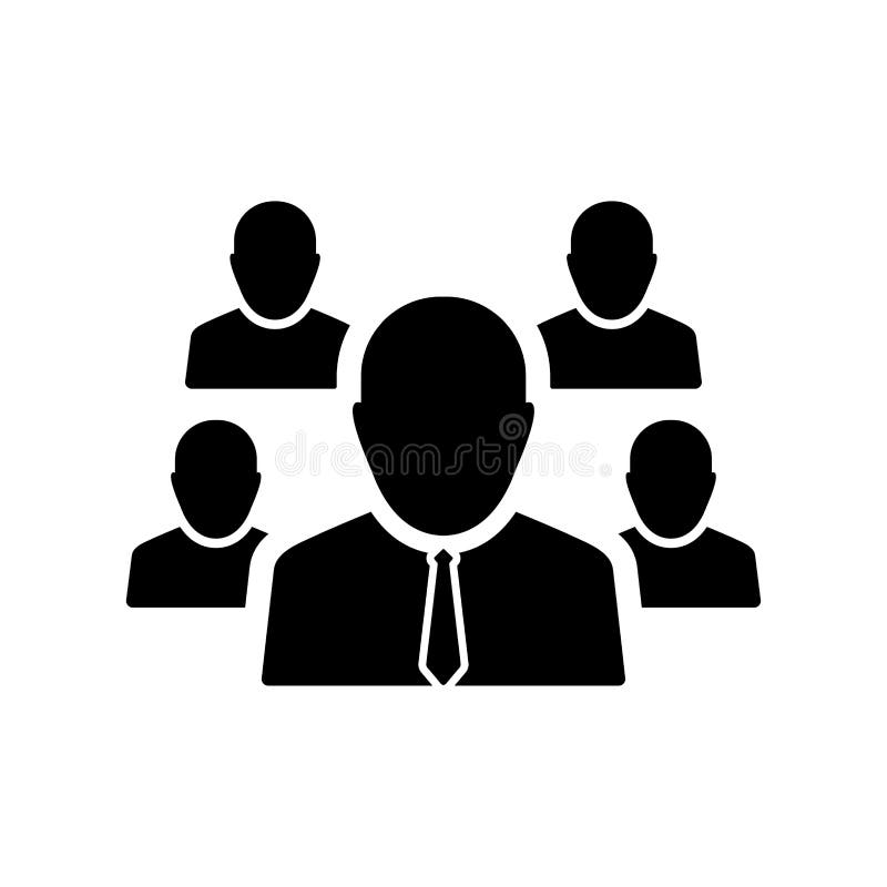 Hierarchy, Team Building Icon. Black Vector Graphics Stock Illustration ...