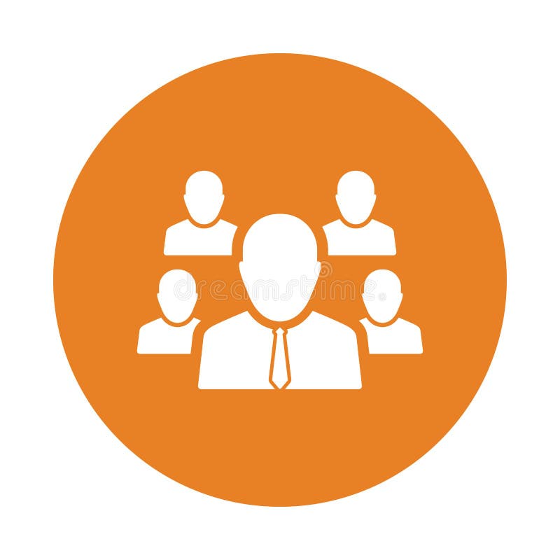 Hierarchy, Team Building Icon. Orange Color Vector EPS Stock ...