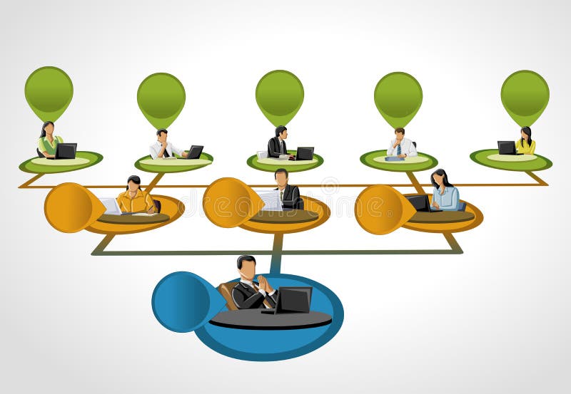 Business Hierarchy Structure Stock Vector - Illustration of director ...