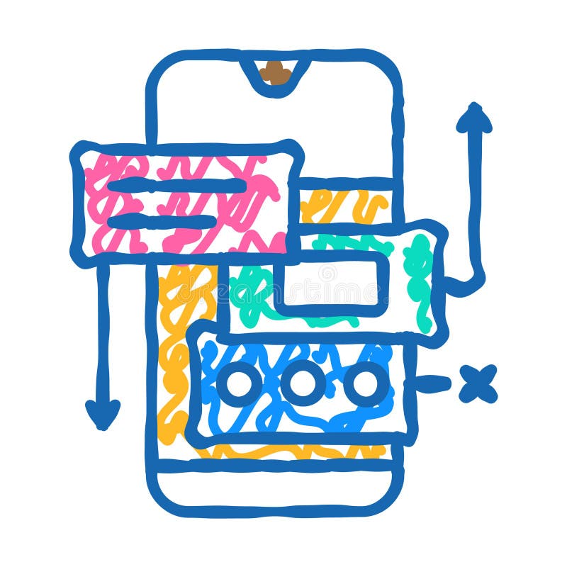 Hierarchy Ux Ui Design Icon Doodle Illustration Stock Vector Illustration Of User Application