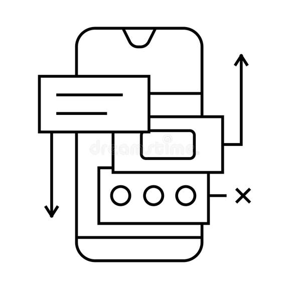 Hierarchy Ux Ui Design Line Icon Vector Illustration Stock Vector Illustration Of Thin Modern