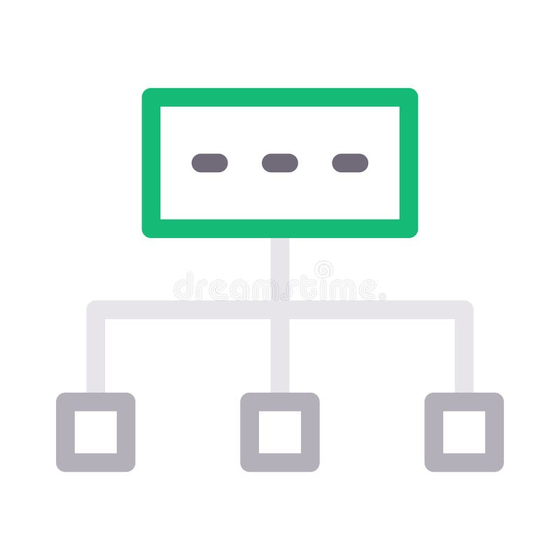 Hierarchy Vector Color Line Icon Stock Vector - Illustration of ...