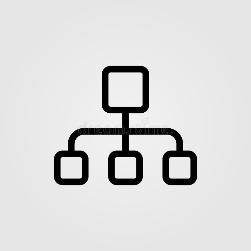 Hierarchy Vector Icon. Network Sitemap Symbol Vector Illustration Stock ...
