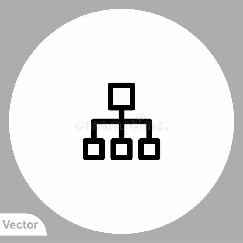 Hierarchy Vector Icon Sign Symbol Stock Vector - Illustration of ...