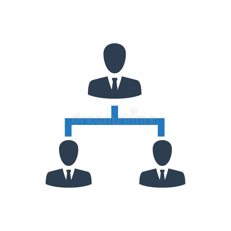 Hierarki Anställdstruktursymbol Vektor Illustrationer - Illustration av ...
