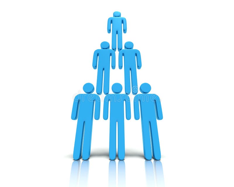 Hierarki av folk. stock illustrationer. Illustration av beställning ...