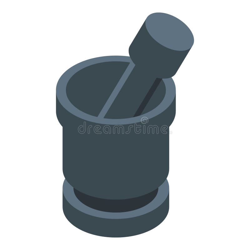 Hierbas Y Especias Para Aplastar Mortero Y Almirez Ilustración del ...