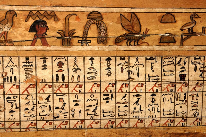 Hieroglyphen redaktionelles stockbild. Bild von hieroglyphen - 5204799