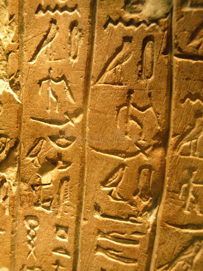 Egyptian Tablet with Hieroglyphics Editorial Stock Image - Image of ...