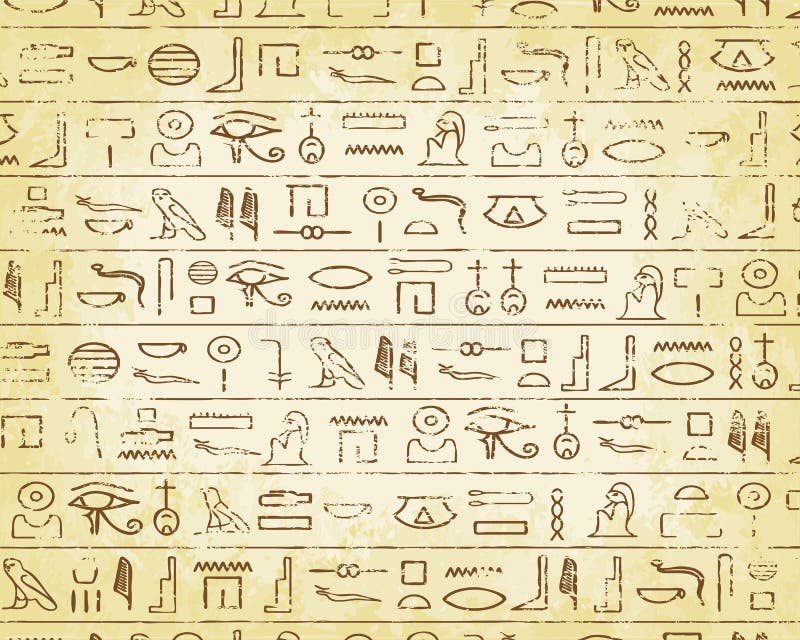 Egyptian Hieroglyphics Background Stock Vector - Illustration of ...