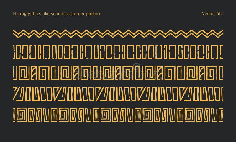 Hieroglyphics Like and African or Aztec Ethnic Tribe Pattern Like ...