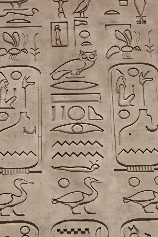 Hieroglyphics Style of Writing Stock Photo - Image of formal, hieratic ...
