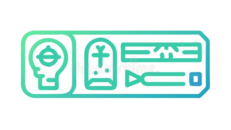 Hieroglyphics Translation Board, Ancient Language Study, Vector Design ...