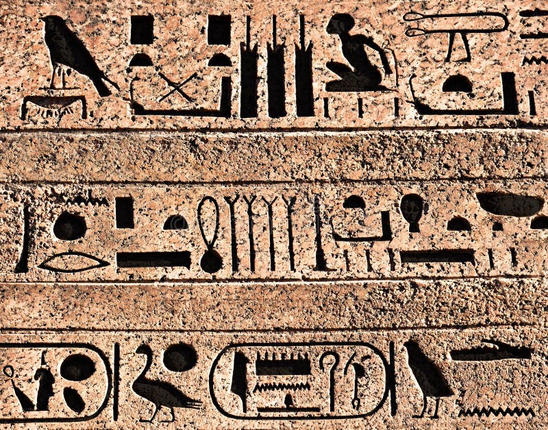 Egyptian hieroglyphs stock image. Image of ancient, stone - 6540707