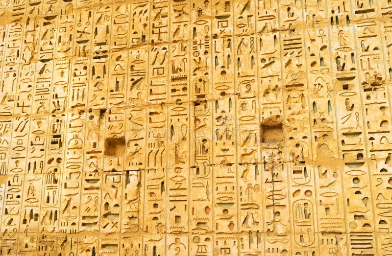 The Hieroglyphs of Ancient Egypt Stock Photo - Image of pharaoh ...