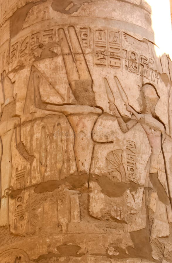 Hieroglyphs on Megalithic Structures of Egypt. Stock Image - Image of ...