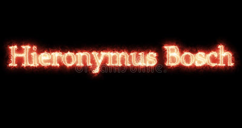 Hieronymus Bosch Written with Fire. Loop Stock Footage - Video of duth, canvas: 247844268