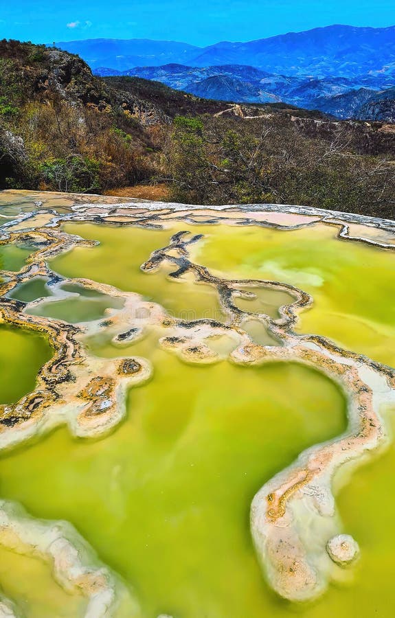 Hierve El Agua, Thermal Spring in the Central Valleys of Oaxaca Stock ...