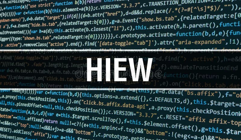 Hiew Concept With Random Parts Of Program Code Hiew With Programming Code Abstract Technology