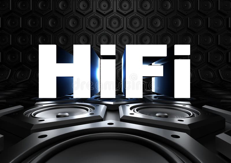 HiFi (High Fidelity) with Loudspeaker Stock Illustration - Illustration ...