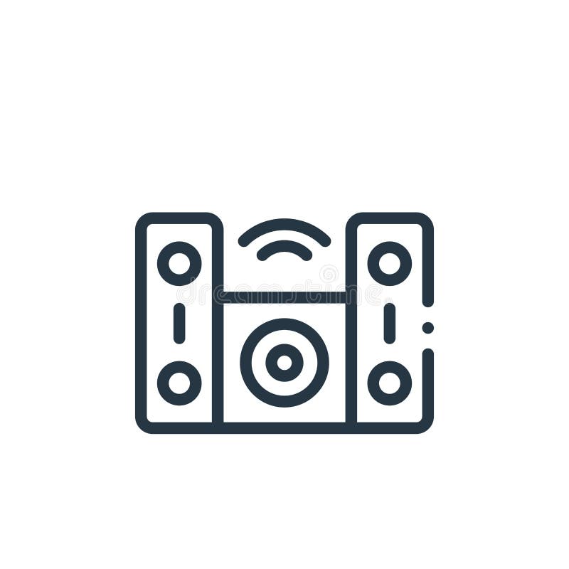Hifi Icon Vector from Music Concept. Thin Line Illustration of Hifi ...