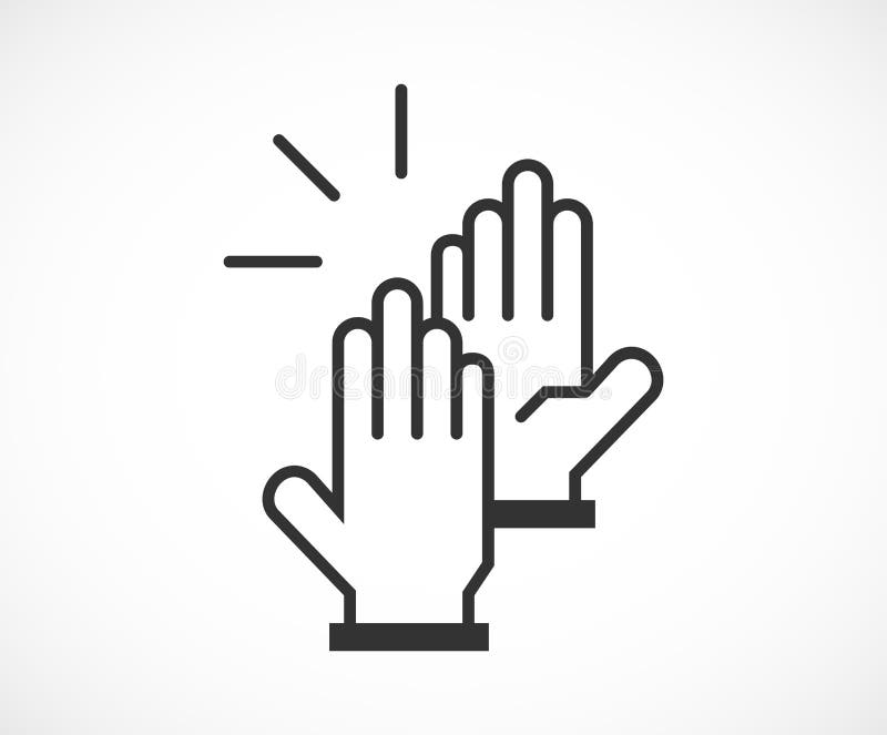 High-five Sign of Success Icon Stock Vector - Illustration of sign ...
