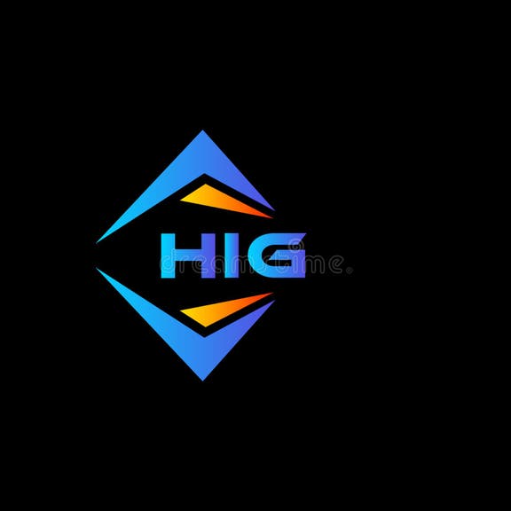 HIG Abstract Technology Logo Design on Black Background. HIG Creative ...