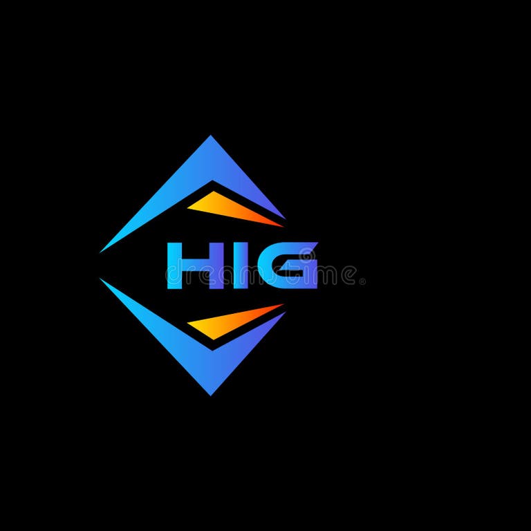 HIG Abstract Technology Logo Design on Black Background. HIG Creative ...