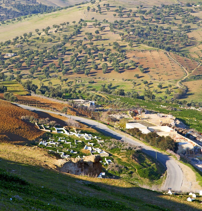 From Hig H in the Village Morocco Africa Field and Constructions Stock ...