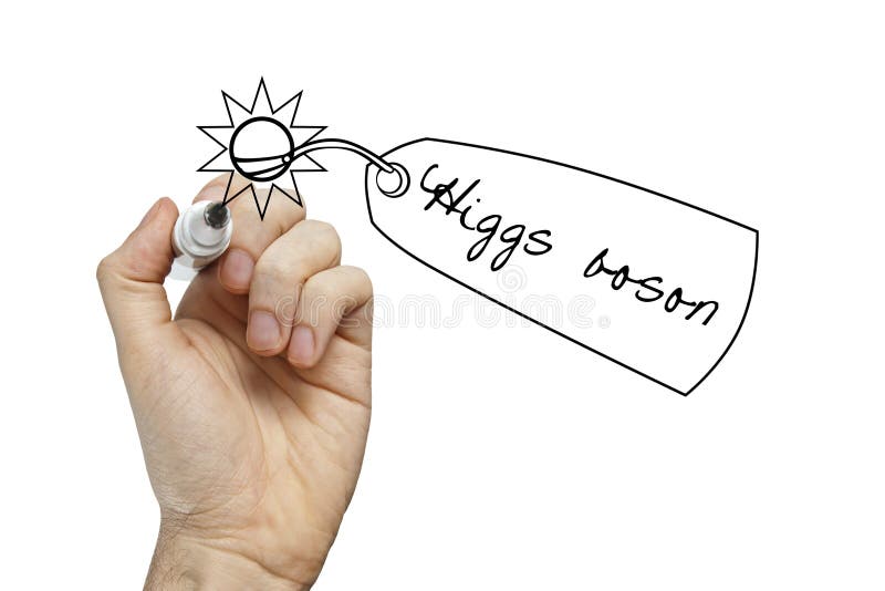Higgs Boson Drawing on a Whiteboard Stock Image - Image of whiteboard ...
