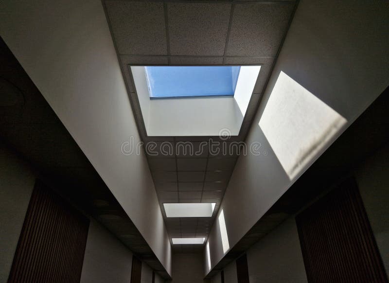 High Above the Head is a Rectangular Window Illuminating the Stock ...