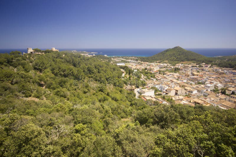 High Above Town Capdepera Majorca Stock Photos - Free & Royalty-Free ...