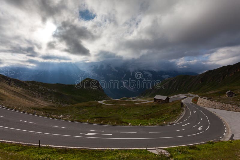 High Alpine Road stock image. Image of summer, panorama - 26111065