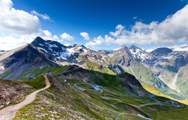 High Alpine Road - Grossglocnkner Stock Photo - Image of idyllic ...
