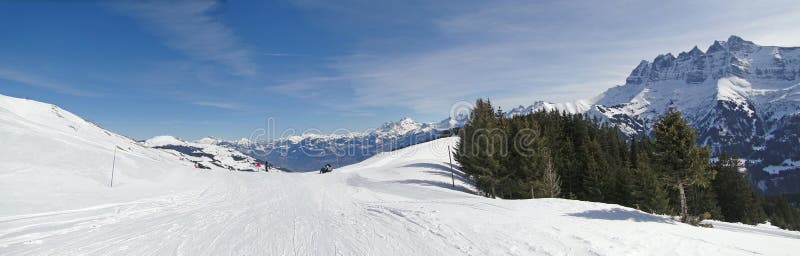 High alpine ski area stock image. Image of europe, alpine - 15220269