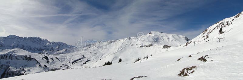High alpine ski area stock image. Image of piste, europe - 16627443