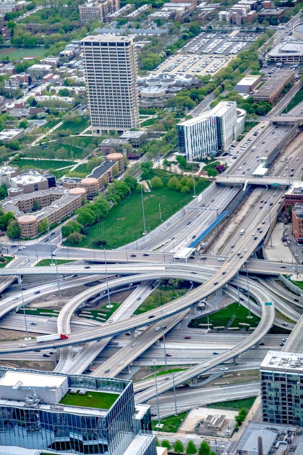 High Altitude Aerial Views from Skydeck Willis Tower Chicago Illinois ...