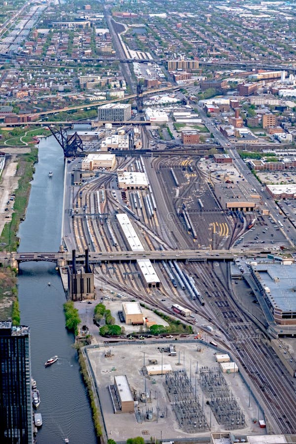 High Altitude Aerial Views from Skydeck Willis Tower Chicago Illinois ...