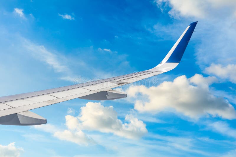 Airplane and Beautiful Sky in Spring Stock Image - Image of aviation ...