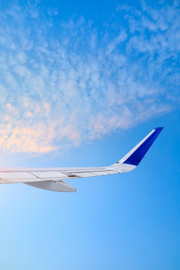 Airplane and Beautiful Sky in Spring Stock Photo - Image of cruise ...