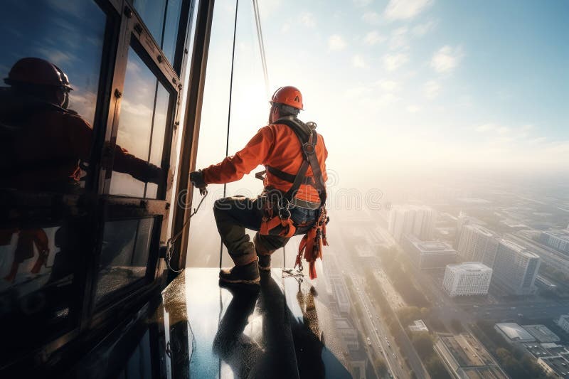 High-altitude Climber. the Profession of Working at Height. an ...