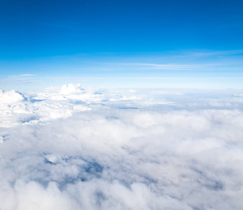 High Altitude Cloud Formations Against Blue Skies Stock Photo - Image ...