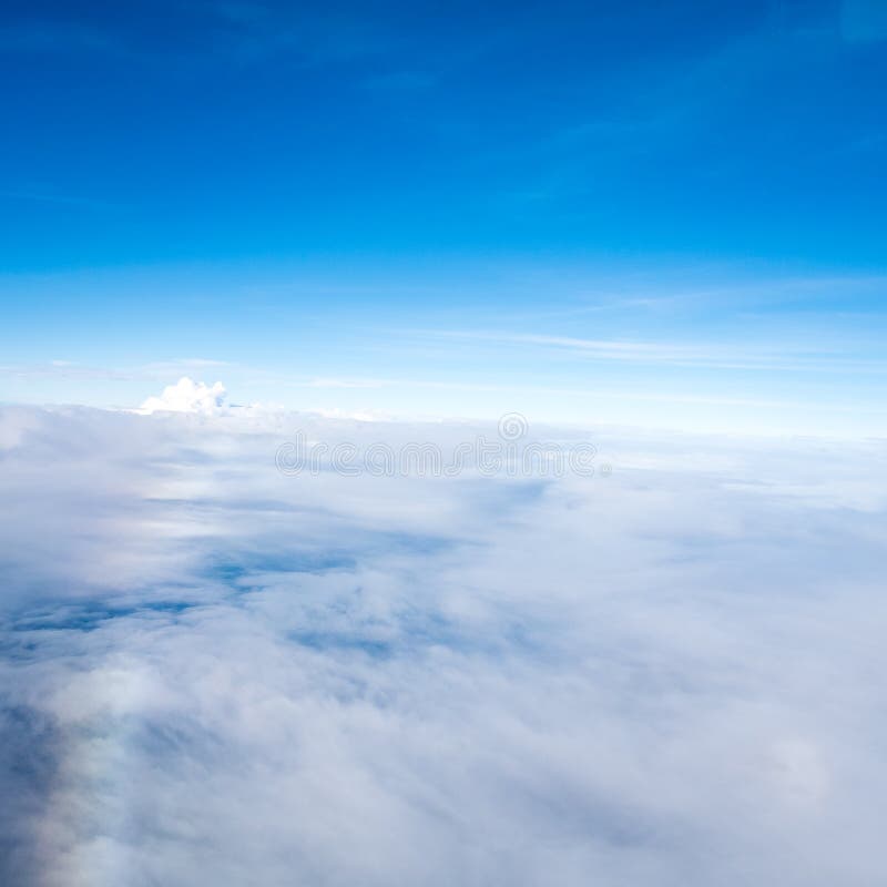 High Altitude Cloud Formations Against Blue Skies Stock Photo - Image of date, color: 169470324