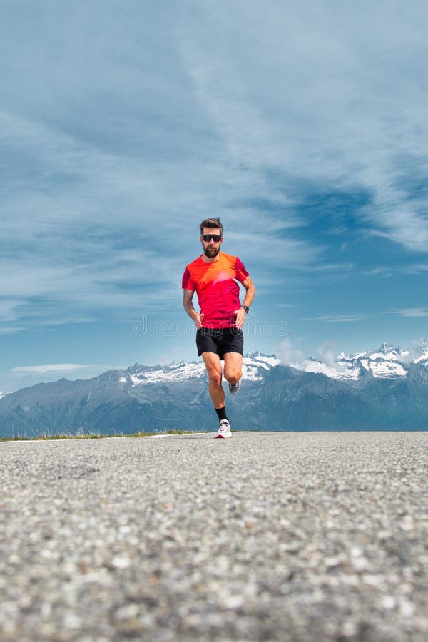High Altitude Marathon Runner Stock Image - Image of marathon, outdoor ...
