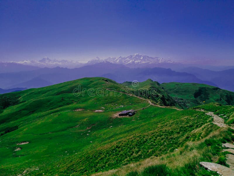 High Altitude Meadows of the Himalayas Stock Image - Image of snow ...