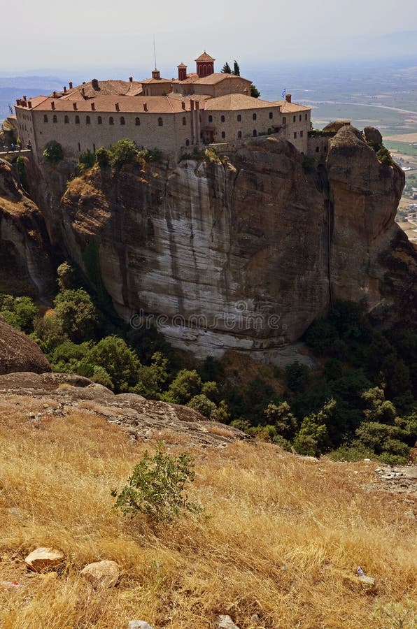 High Altitude Meteora Church Stock Image - Image of christian ...