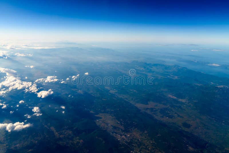 High Altitude Photo of Planet Earth Stock Image - Image of aerial, blue ...