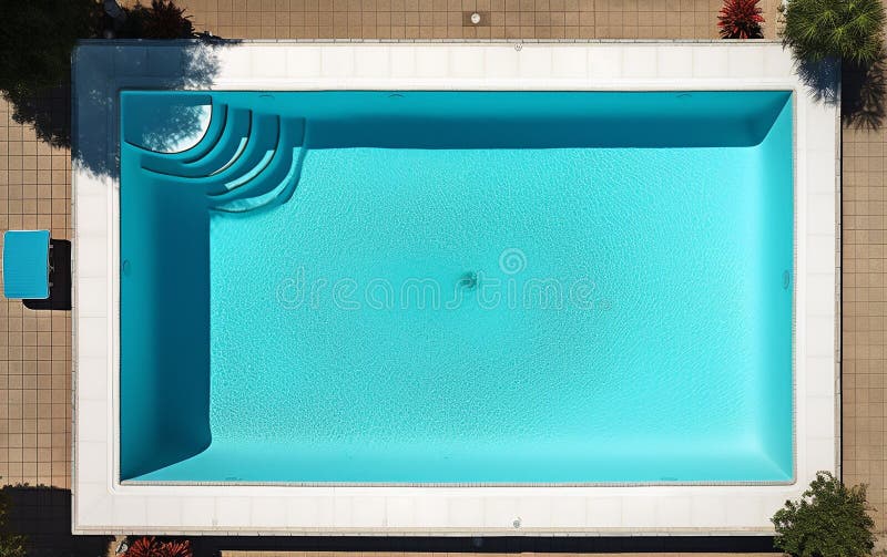 High-Altitude Pool Perspective. Generative Ai Stock Photo - Image of ...