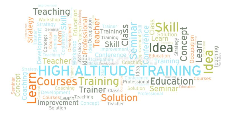 High Altitude Training Word Cloud. Stock Illustration - Illustration of ...